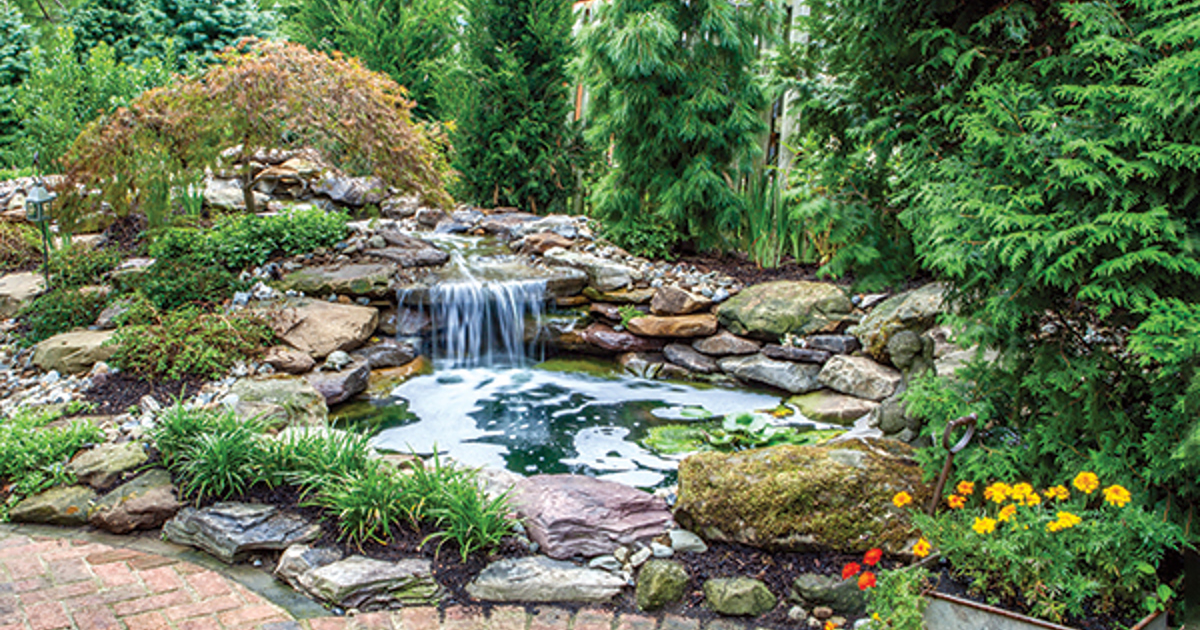 A Man-Made Stream Brings Retreat to a Hudson Backyard