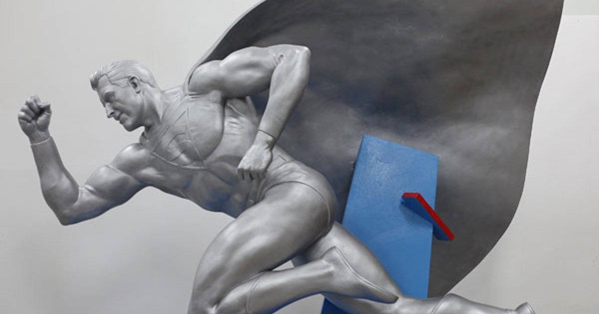 Salute Superman at the Cleveland Public Library exhibit